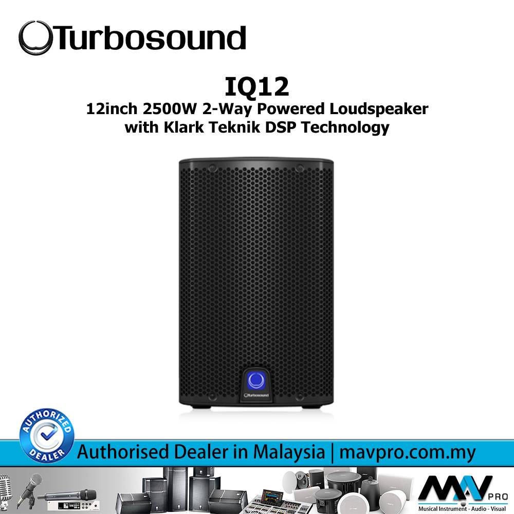 Turbosound IQ12 12inch 2500 Watt 2 Way Powered Loudspeaker with KLARK ...